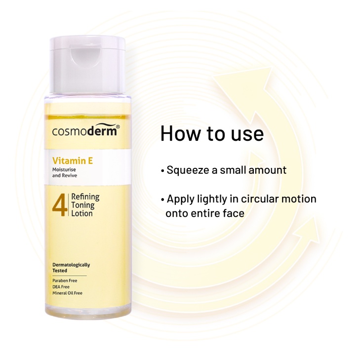 Cosmoderm Vitamin E Refining Toning Lotion (10ml trial pack) | Shopee ...