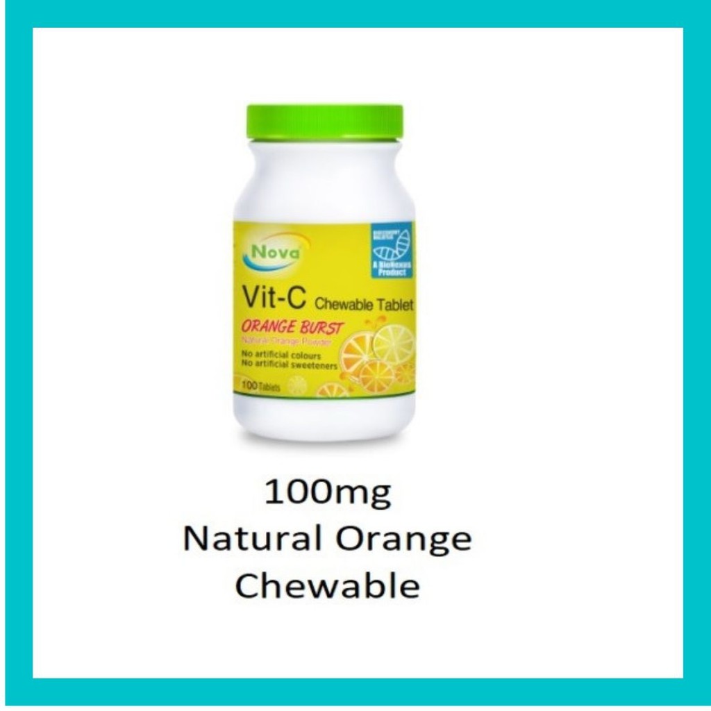 (Ready Stock)NOVA Vitamin C ~100mg Natural Orange Chewable Tablet ...