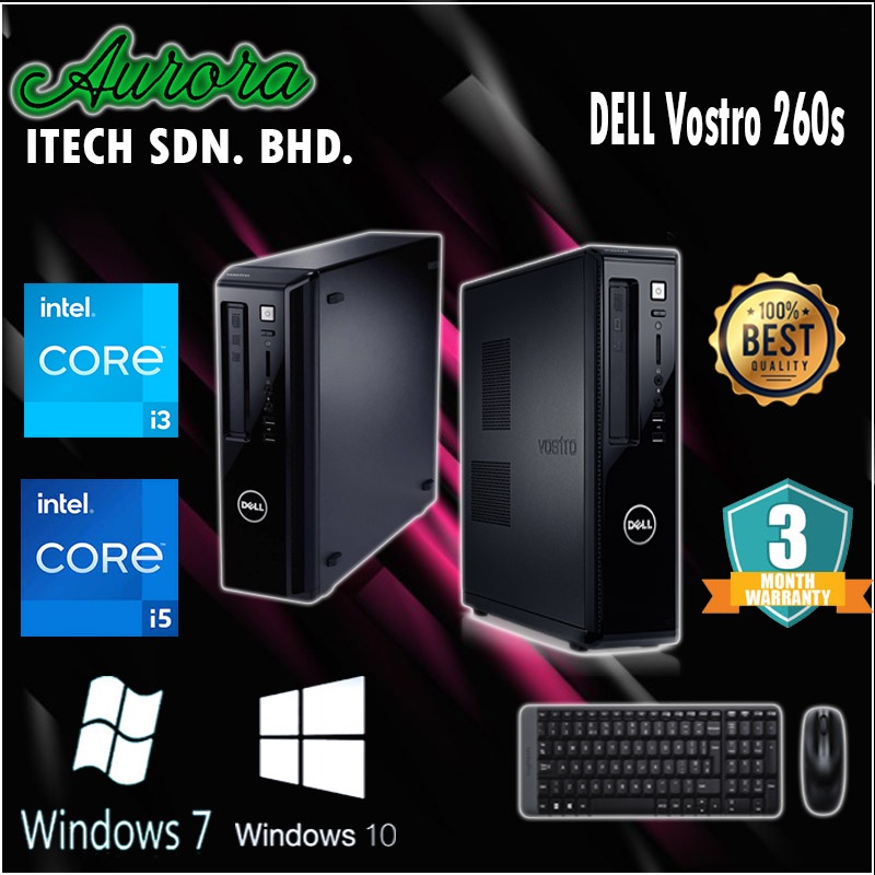 ( REFURBISHED )DELL VOSTRO 260S INTEL I3 / I5 2 GEN/ 4-8GB DDR3 RAM ...