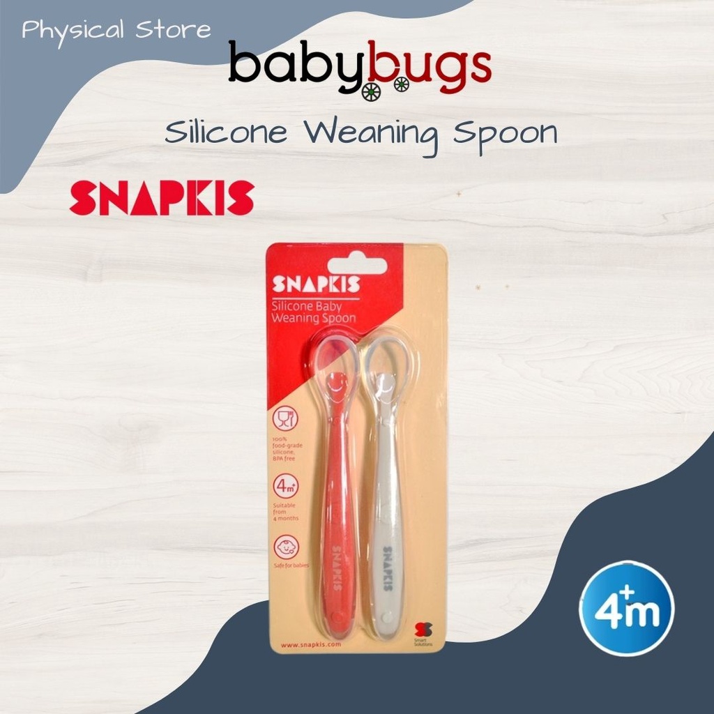 Snapkis Silicone Baby Weaning Spoons (2PCS/PACK) | Shopee Malaysia