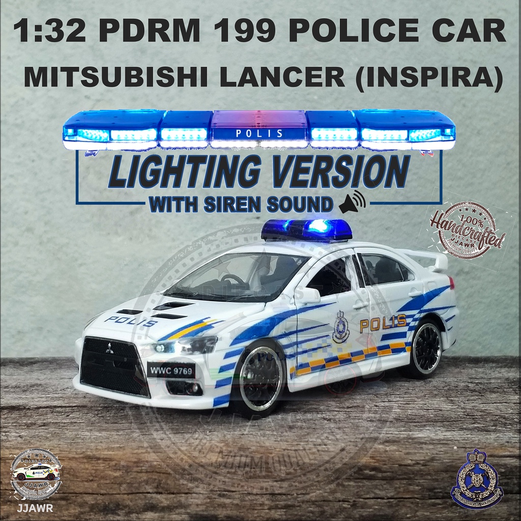 KERETA POLIS INSPIRA SIREN: 1:32 Mitsubishi Lancer Proton Inspira PDRM ...