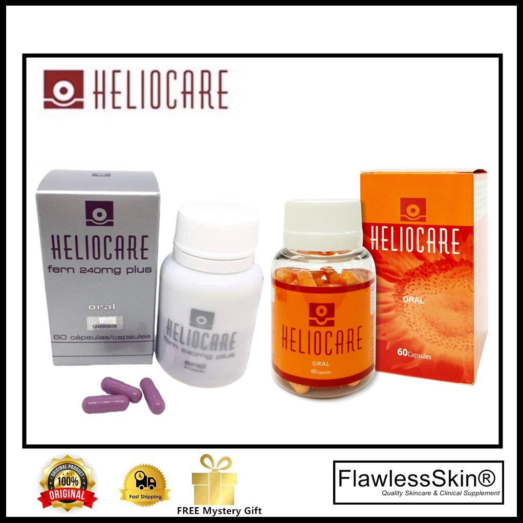 Heliocare Oral & Heliocare Fern Plus Oral 240mg 60 capsules Fernblock ...
