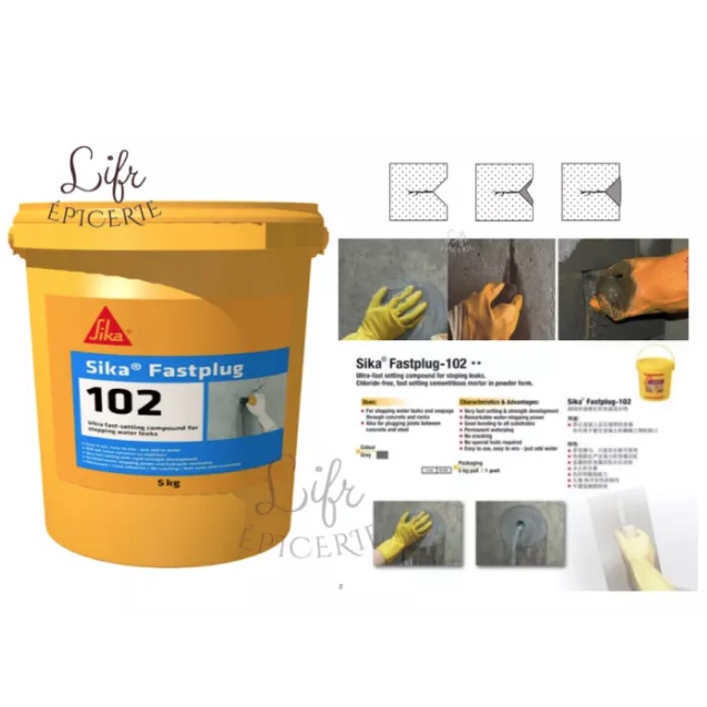 [Ready Stock] Original SIKA Fastplug 102 (5KG) | Shopee Malaysia