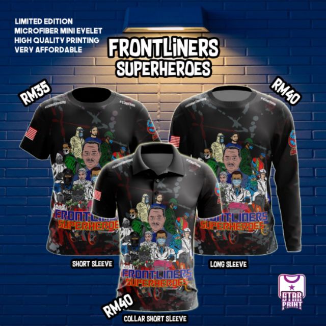 Baju Full Sublimation Frontliners Covid-19 | Shopee Malaysia