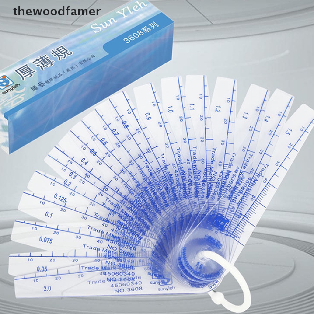 thewoodfamer 0EN05-1mm Thickness Plastic Metric Filler Feeler Gauge EN ...