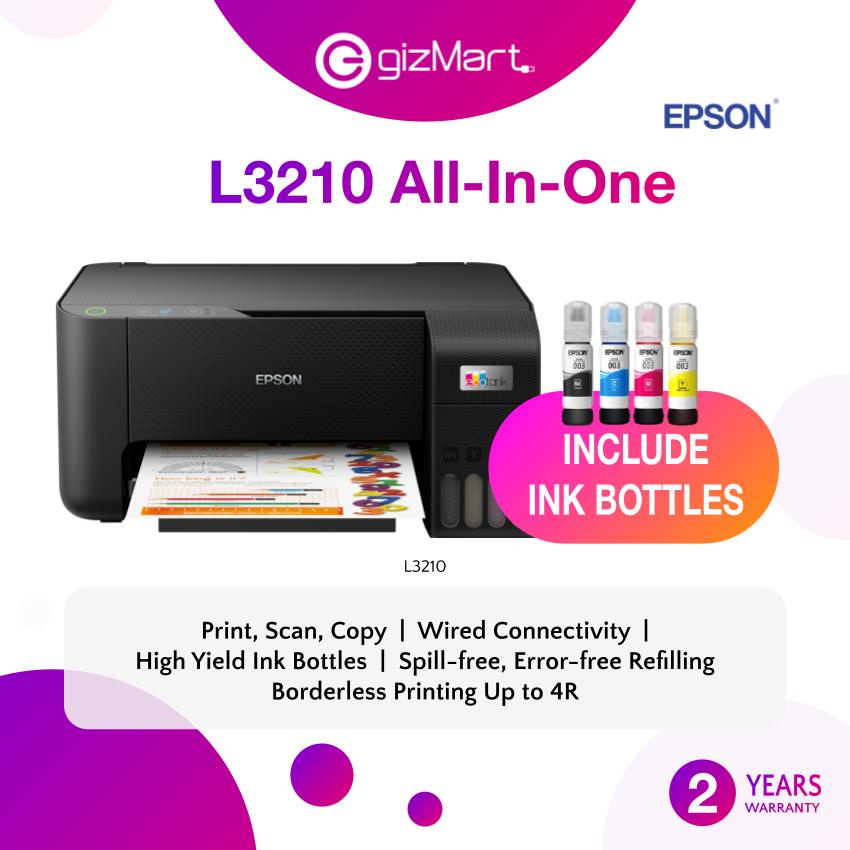 Epson Ecotank L3210 All in One Ink Tank Printer ( Print / Scan / Copy ) | Shopee Malaysia