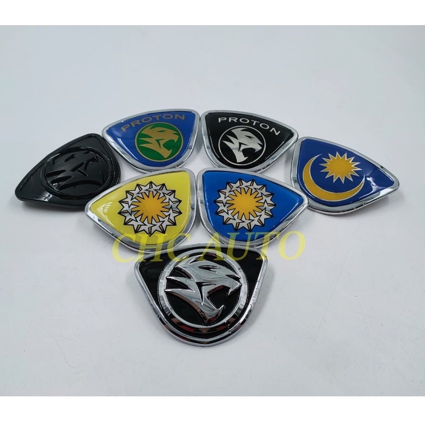 Proton Logo Emblem Wira Satria Putra Old UK Yellow / Blue Wira Diamond ...
