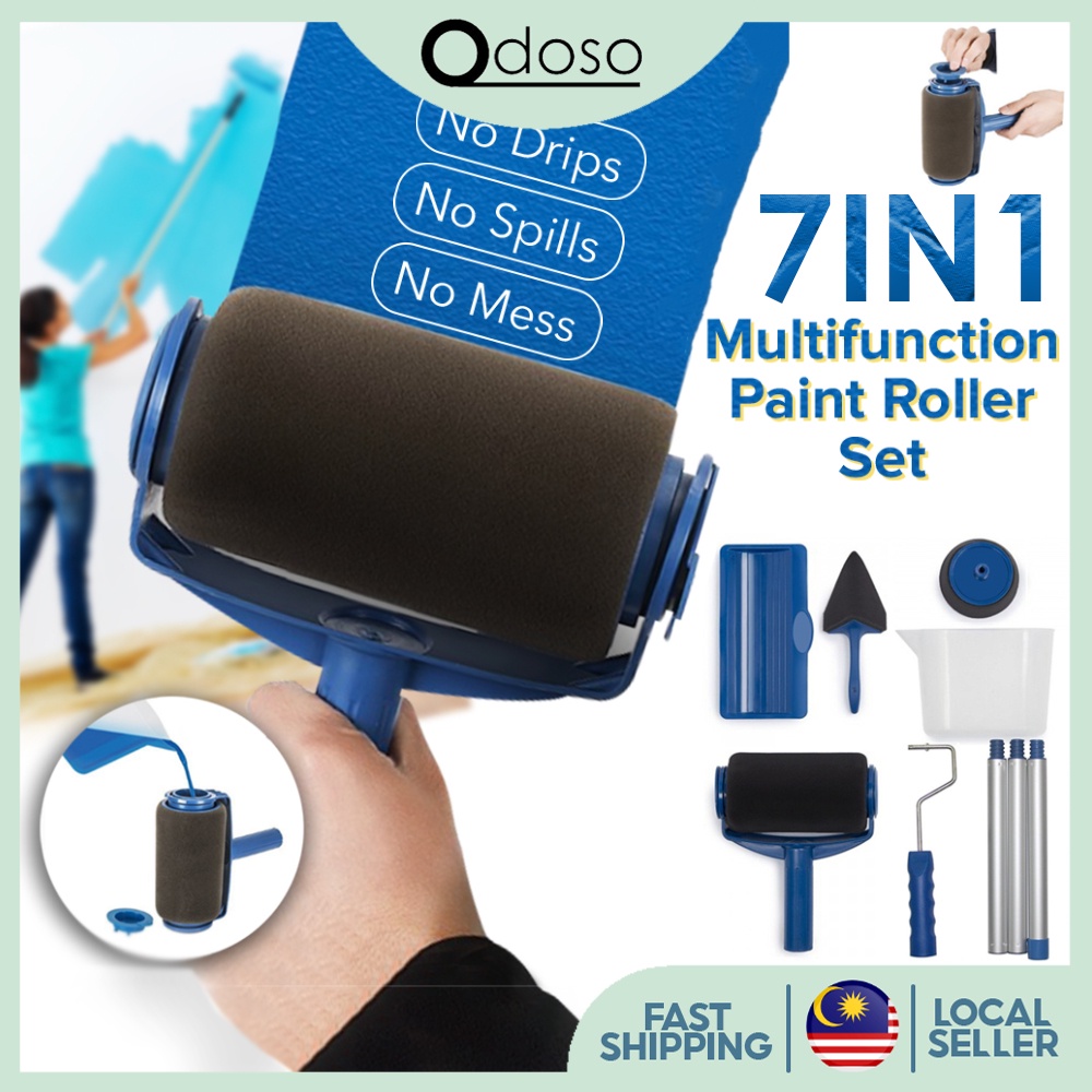 ODOSO 7 in 1 Paint Roller DIY Painting Brush Tool Painting Accessories ...