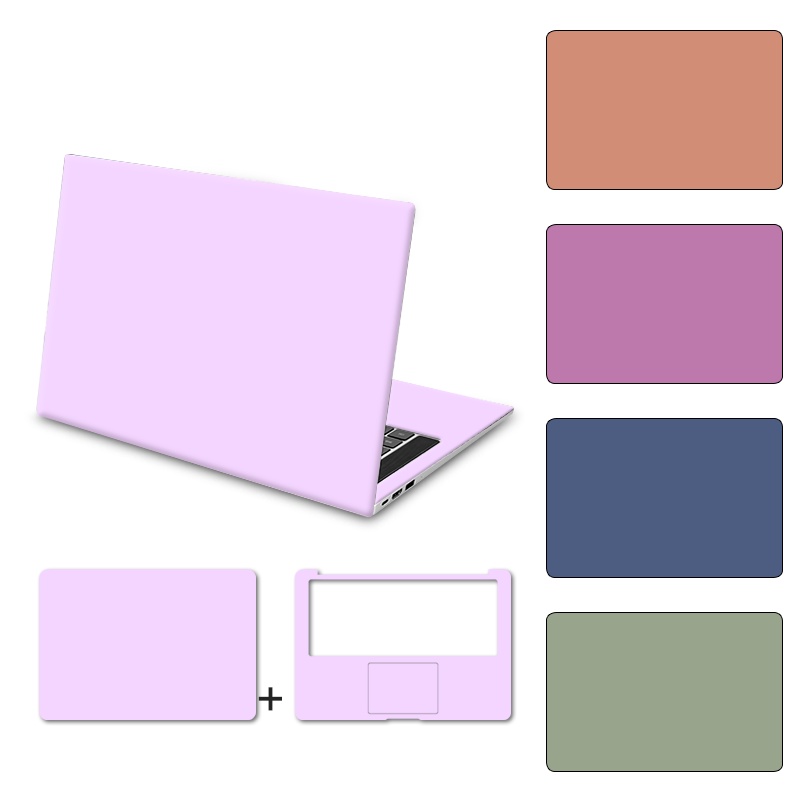 Solid Color Laptop Sticker Morandi Grey Laptop Skin 10-17 Inch PVC ...