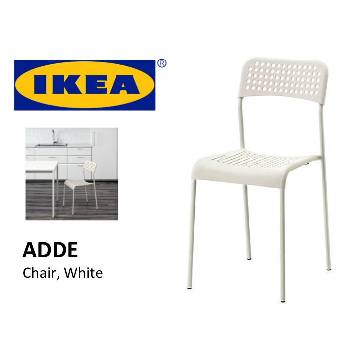 IKEA ADDE Chair/ Outdoor Chair/ Dining Chair (White) | Shopee Malaysia