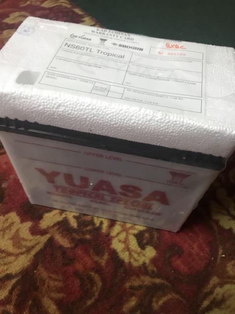 Yuasa NS60L NS60T L Tropical Battery Wet for Proton Iswara, Waja ...