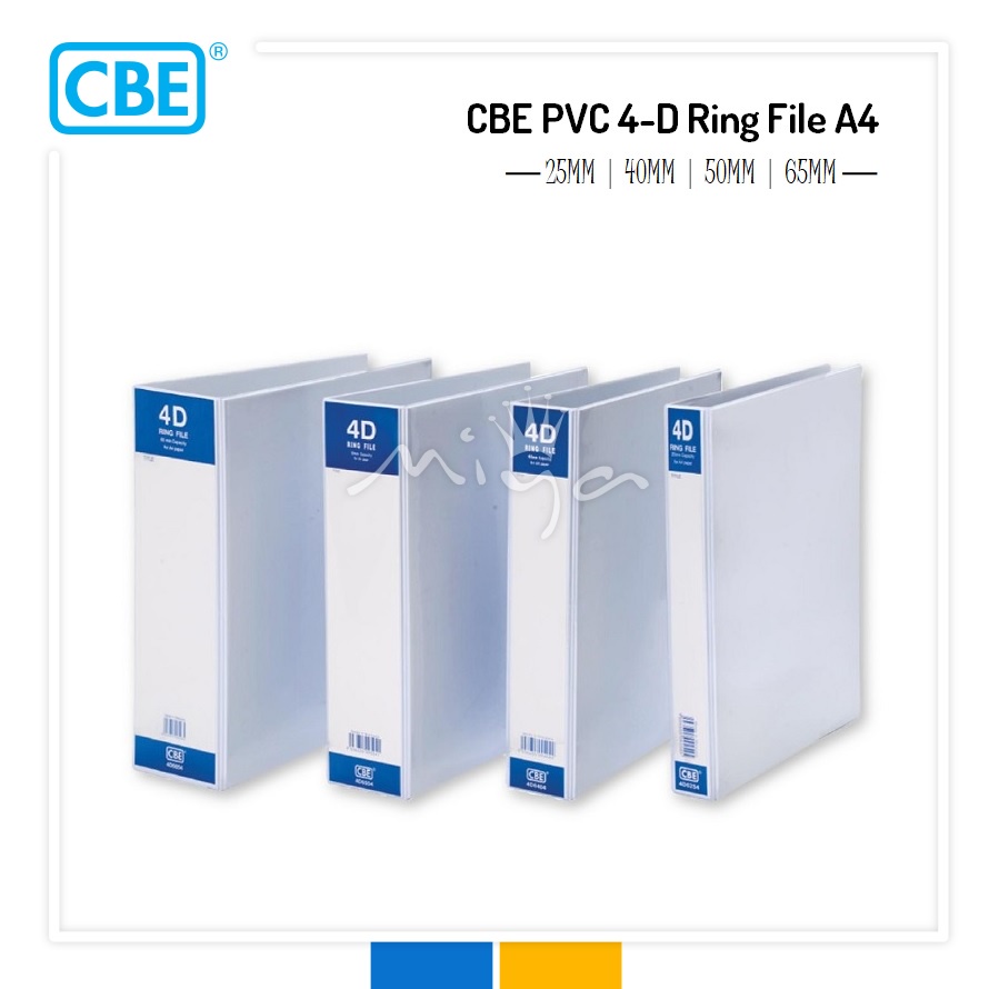CBE PVC 4-D Ring File A4 (25MM/ 40MM/ 50MM/ 65MM) | Shopee Malaysia