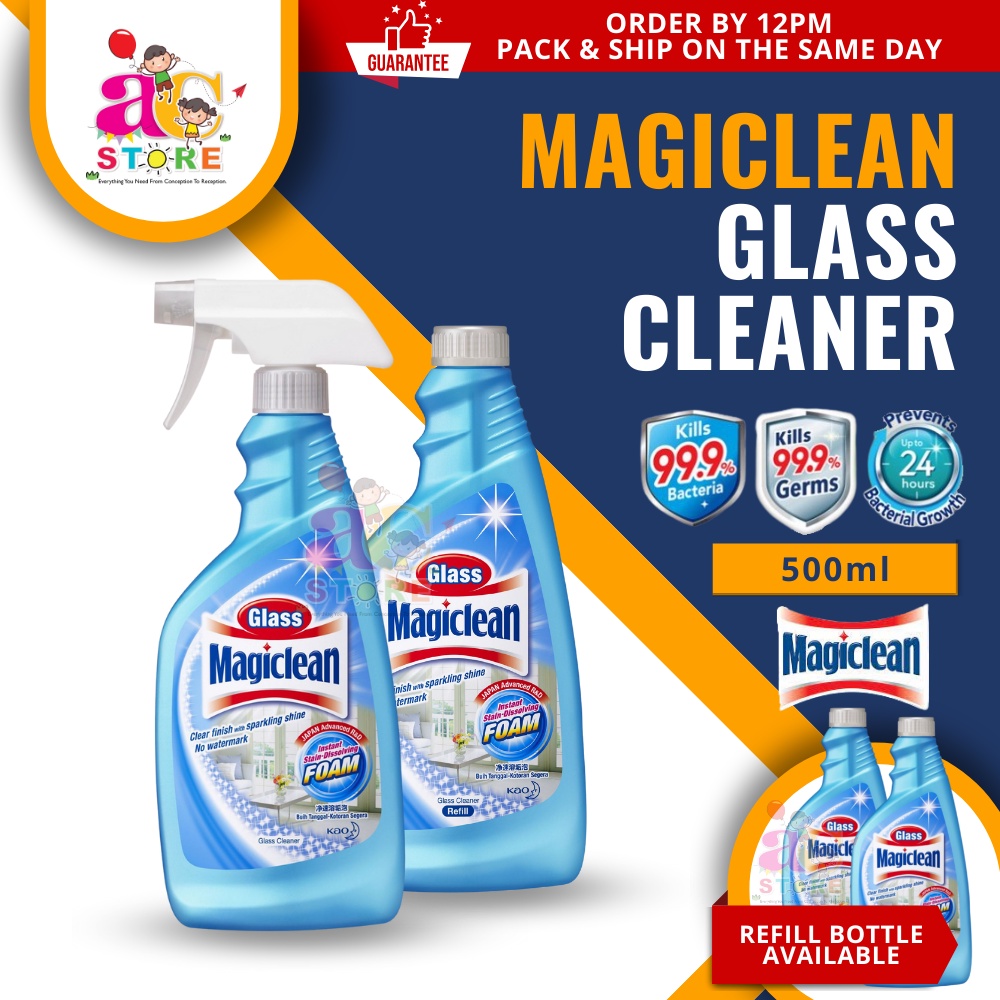 AC- MAGICLEAN Glass Cleaner Spray / Refill Pack (500ml) | Shopee Malaysia
