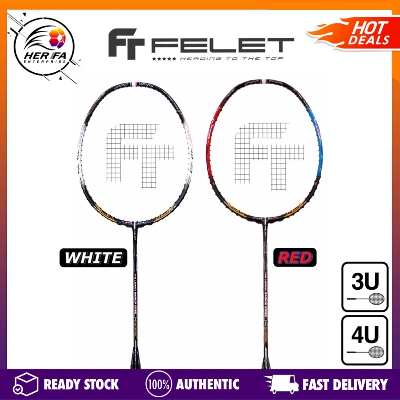 FELET The Legendary Rashid Sidek Badminton Racket Racquet 3U/4U Max ...
