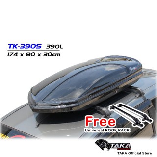 TAKA TK-390S Car Roof Box [Sport Series] [L Size] [Glossy Black] [FREE ...