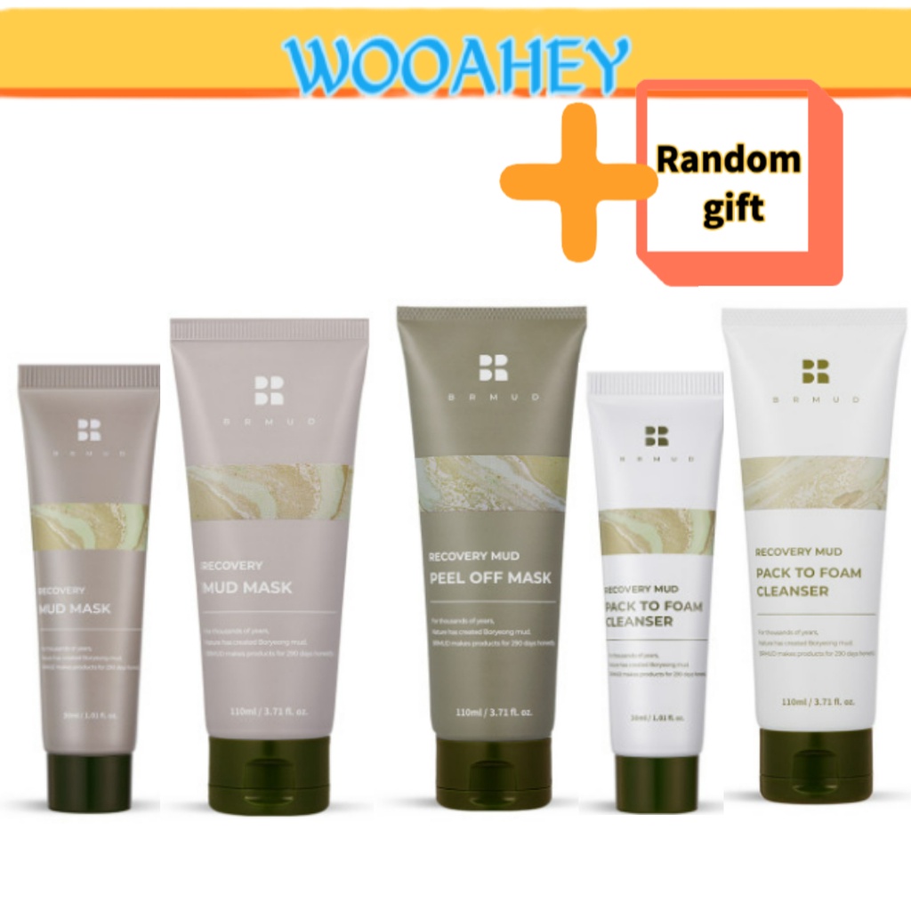 Brmud Boryeong Mud Pack Recovery Mud Mask 30ml, 110ml. Recovery Mud ...