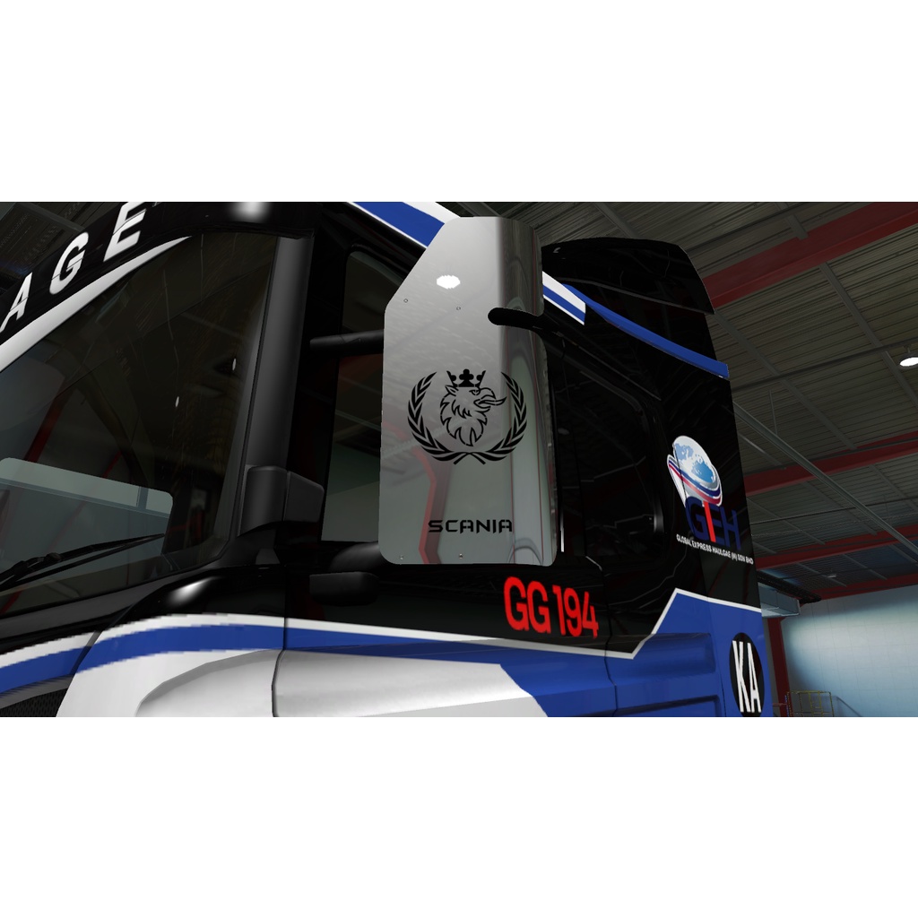 Euro Truck Simulator 2 ETS2 Scania Tuning [Cover Side Mirror Chrome ...