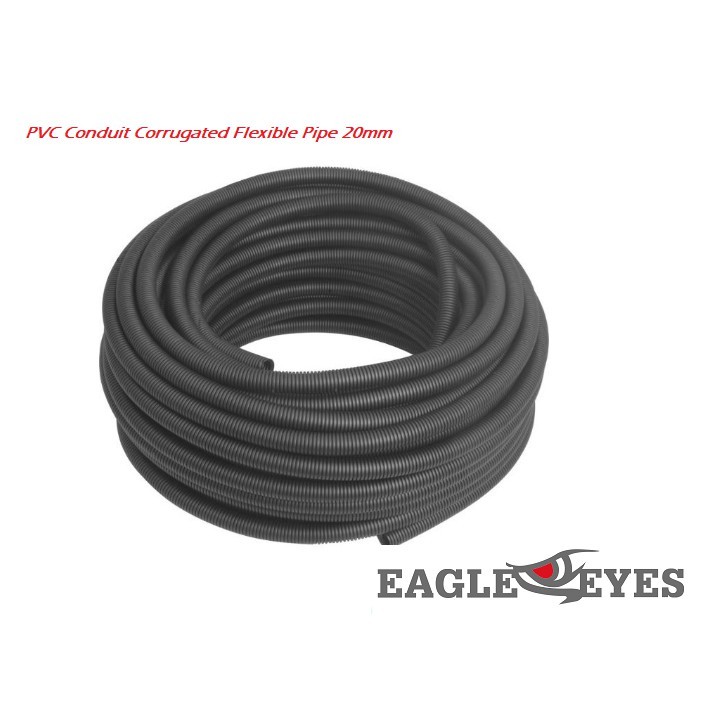 (E23) superflex pvc conduit corrugated flexible pipe 25MM Black (Ready ...