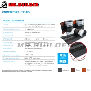 MONIER CompactRoll Plus 295mm x 10 meters Compact Roll Ridge And Hips ...