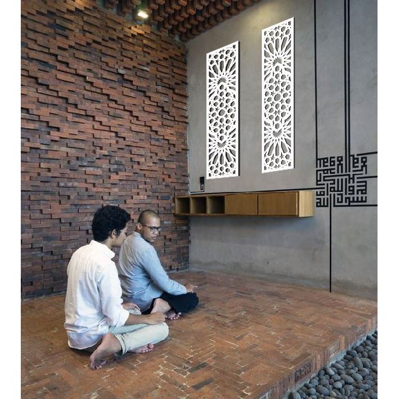 Mihrab Side Waterproof Wall Partition Screen Musollah Islamic Motive ...
