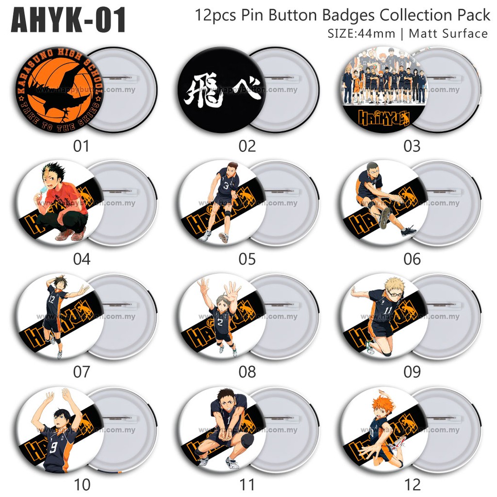 Button Badge - HAIKYUU (Collection) | Shopee Malaysia