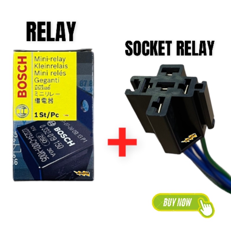 Relay 5 pin Bosch Relay Horn Relay Headlamp Relay 12V 30A Aircond Relay ...