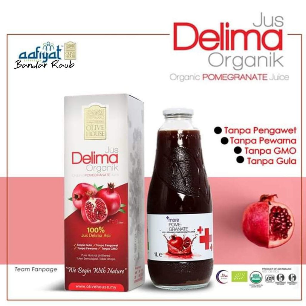 Jus Delima Pomegranate Juice Azerbaijan organik Olive House immunity ...