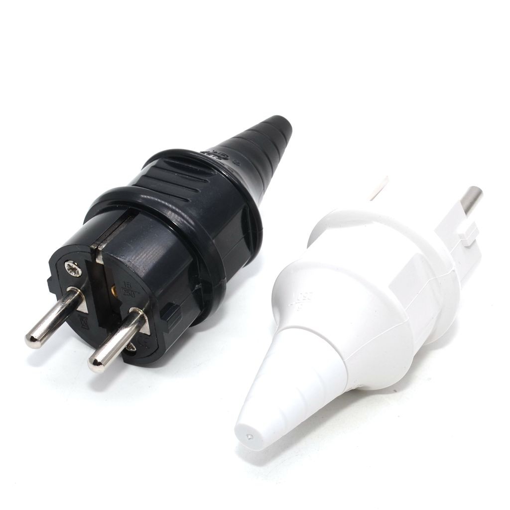 Black and white CE AC 250V 16A European Union Germany waterproof Schuko ...