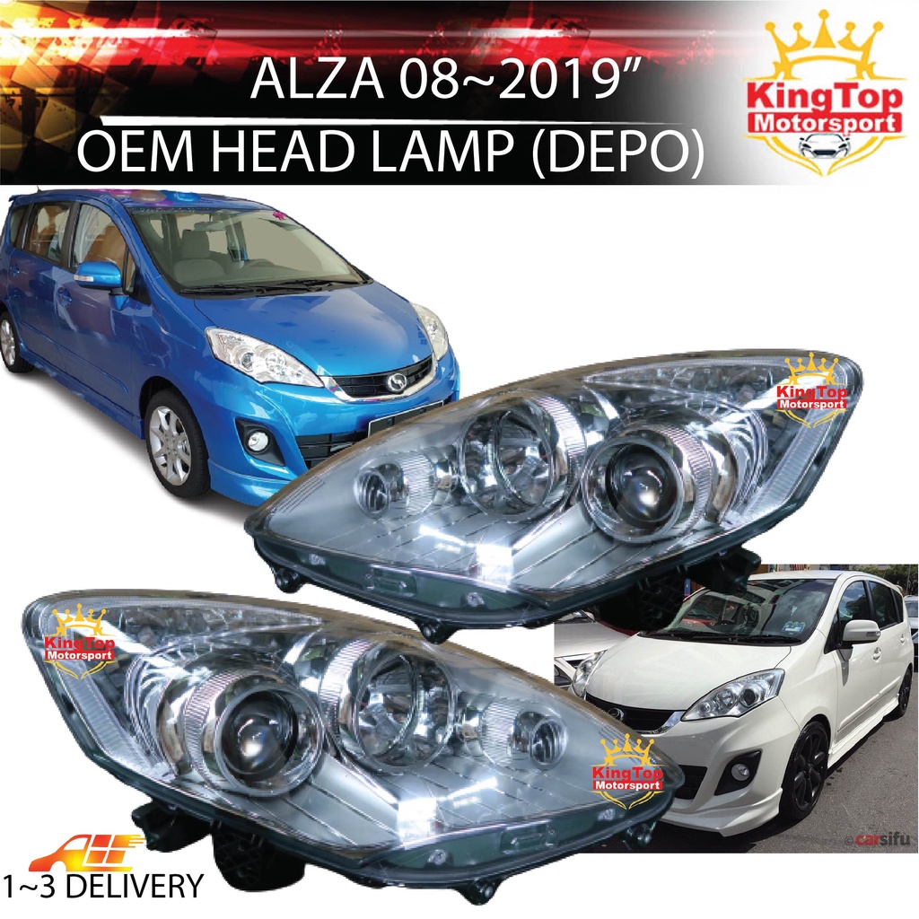 PERODUA ALZA 2014 - 2018 HEAD LAMP ( WHITE ) ( DEPO ) ( NEW ) | Shopee ...