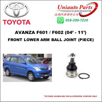 TOYOTA AVANZA F601 / F602 (04' - 11') FRONT LOWER ARM BALL JOINT (PIECE ...