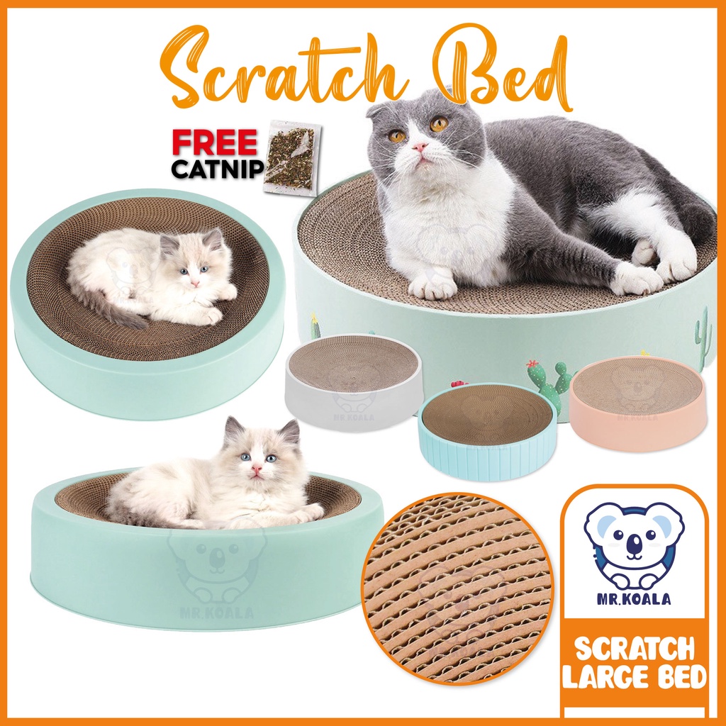 XXL Round Scratching Board Papan Cakar Kucing Big Cat Scratcher Bed ...