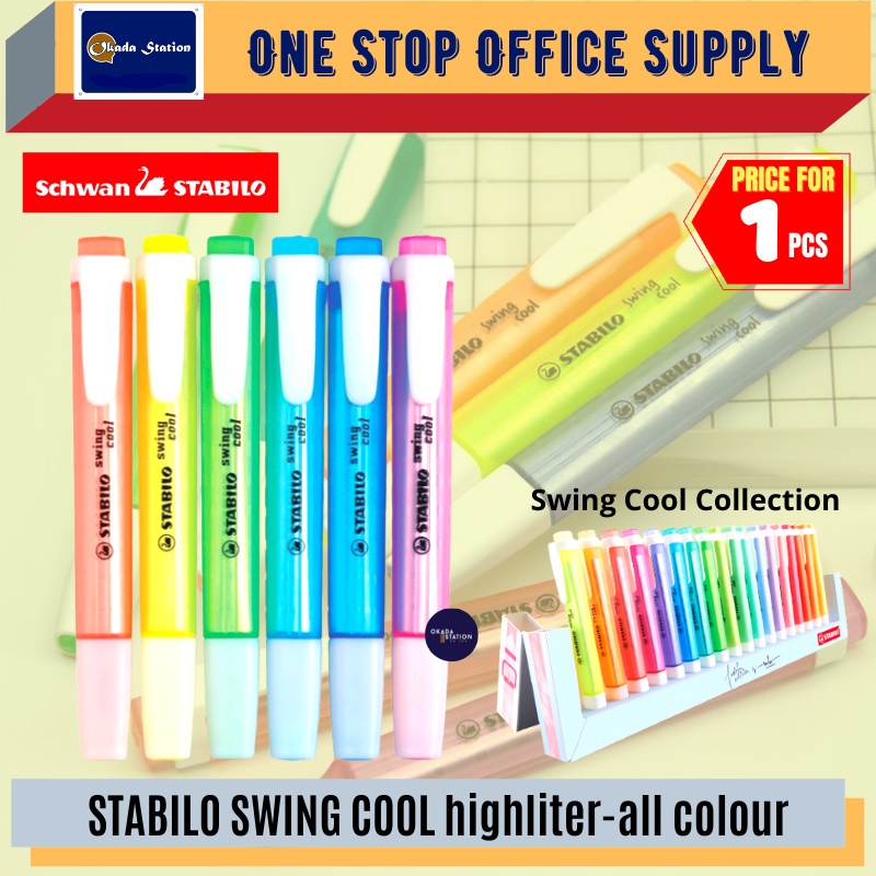 Stabilo Swing Cool Highlighter / Pen Penanda / Textliner / Swing Cool ...