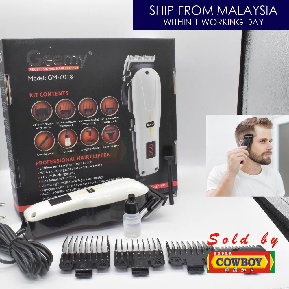 Geemy Mesin Gunting Rambut GM-6018 Professional Hair Clipper ...