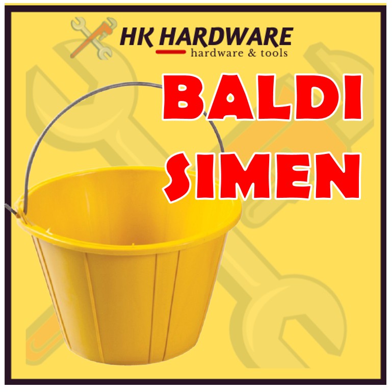 BALDI SIMEN / CEMENT PLASTIC PAIL / CEMENT BUCKET / PVC CEMENT / TONG ...