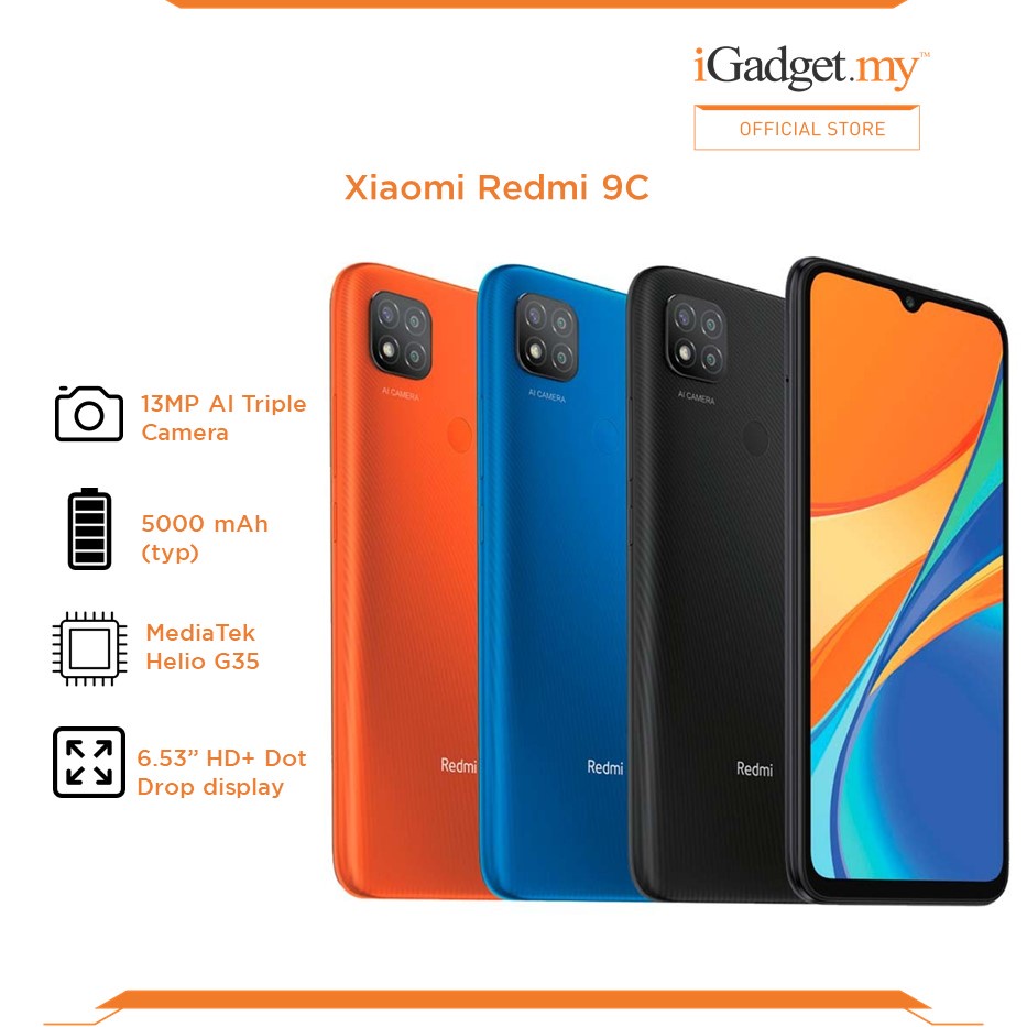 Xiaomi Redmi 9C 4GB RAM + 128GB ROM | Shopee Malaysia