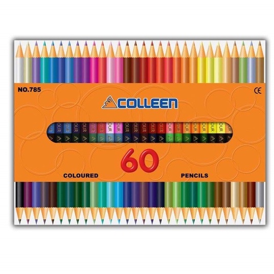 COLLEEN 785 Coloured Pencils Double End Tip (30pcs, 60 Colours ...