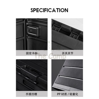 Blackdog Camping Folding Storage Box 60L Foldable Multipurpose Black ...