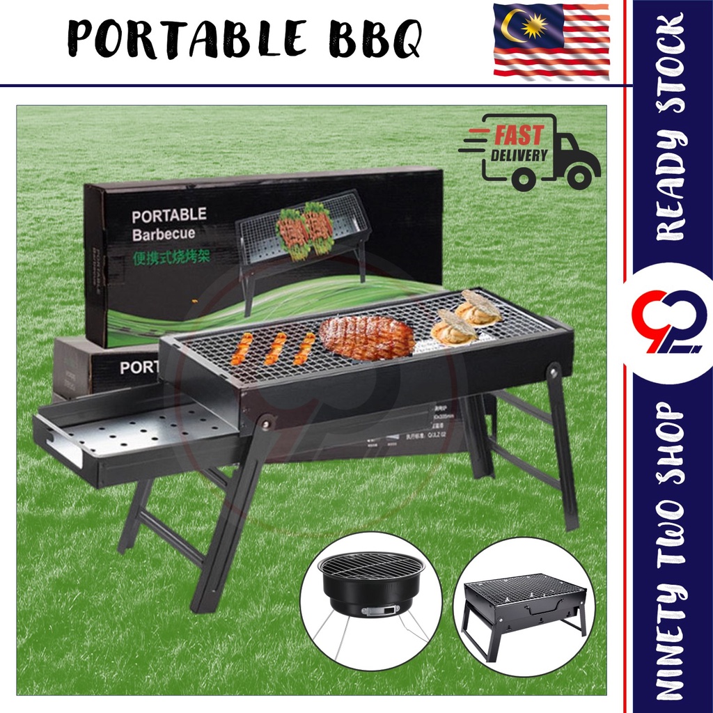 Portable BBQ Grill Outdoor Folding Foldable Barbecue Stand Outdoor Fuel Charcoal Grill Arang ...