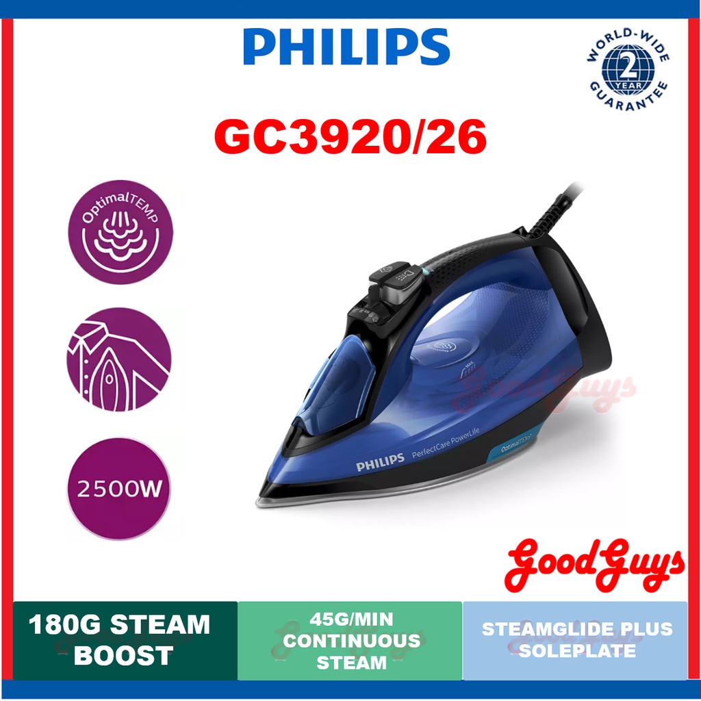 PHILIPS PerfectCare Steam Iron GC3920 2500W - NO BURN OPTIMAL TEMP ...