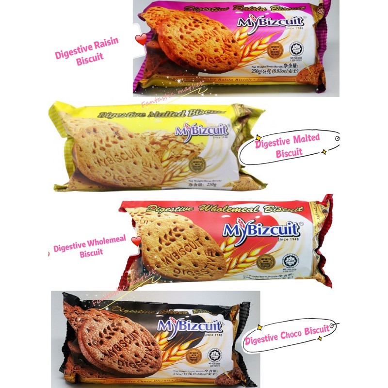 [ Snack & Biscuit ] MyBizcuit Digestive Biscuit Flavour Raisin / Choco ...
