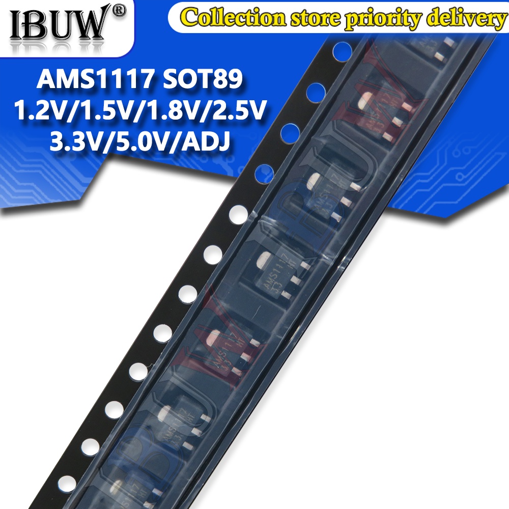 20PCS AMS1117 series SOT89 AMS1117-ADJ AMS1117-1.8 AMS1117-1.2 AMS1117-5.0 AMS1117-2.5 AMS1117-3 ...