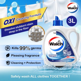 Walch Oxi Clean Laundry Liquid Detergent Original 3L Antibacterial ...