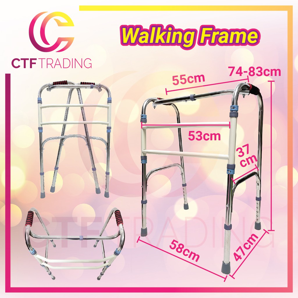 Foldable Lightweight Walking Frame / Walker ( Tongkat Kaki Empat ...