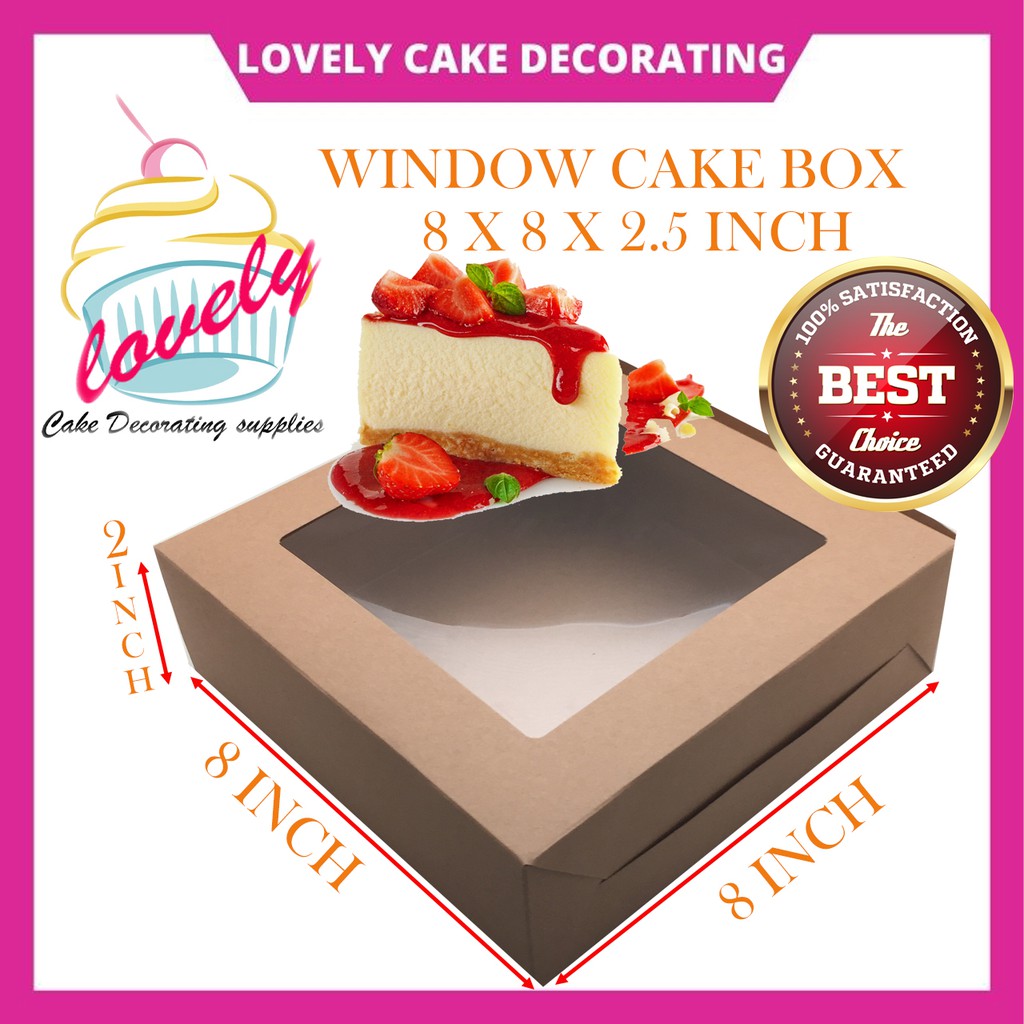 Cake Box | Window Cake Box | Kotak Kuih | Kotak Window | Cake Packaging ...