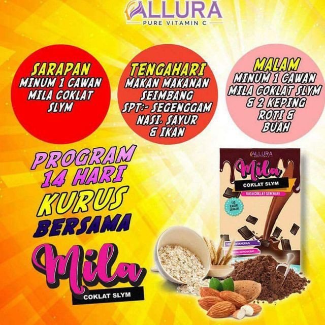 MILA COKLAT SLYM by Allura 15sachet Ready stock (Original HQ) | Shopee ...