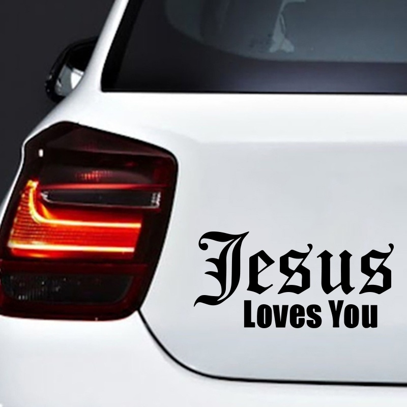 Jesus Love You Car Bumper Sticker Religious Car Window Stickers Body ...