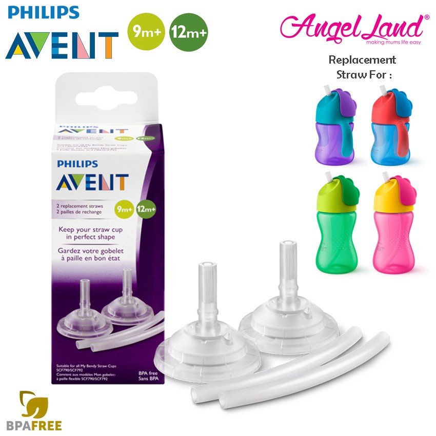 [Genuine] Philips Avent 2pcs My Bendy Cup Replacement Straw (2pcs/box ...
