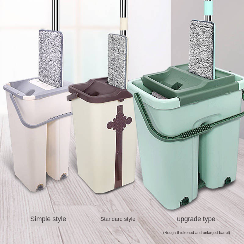 Lazy mop mop lantai Wet and dry mop mop spin Mengikis pel rumah satu ...