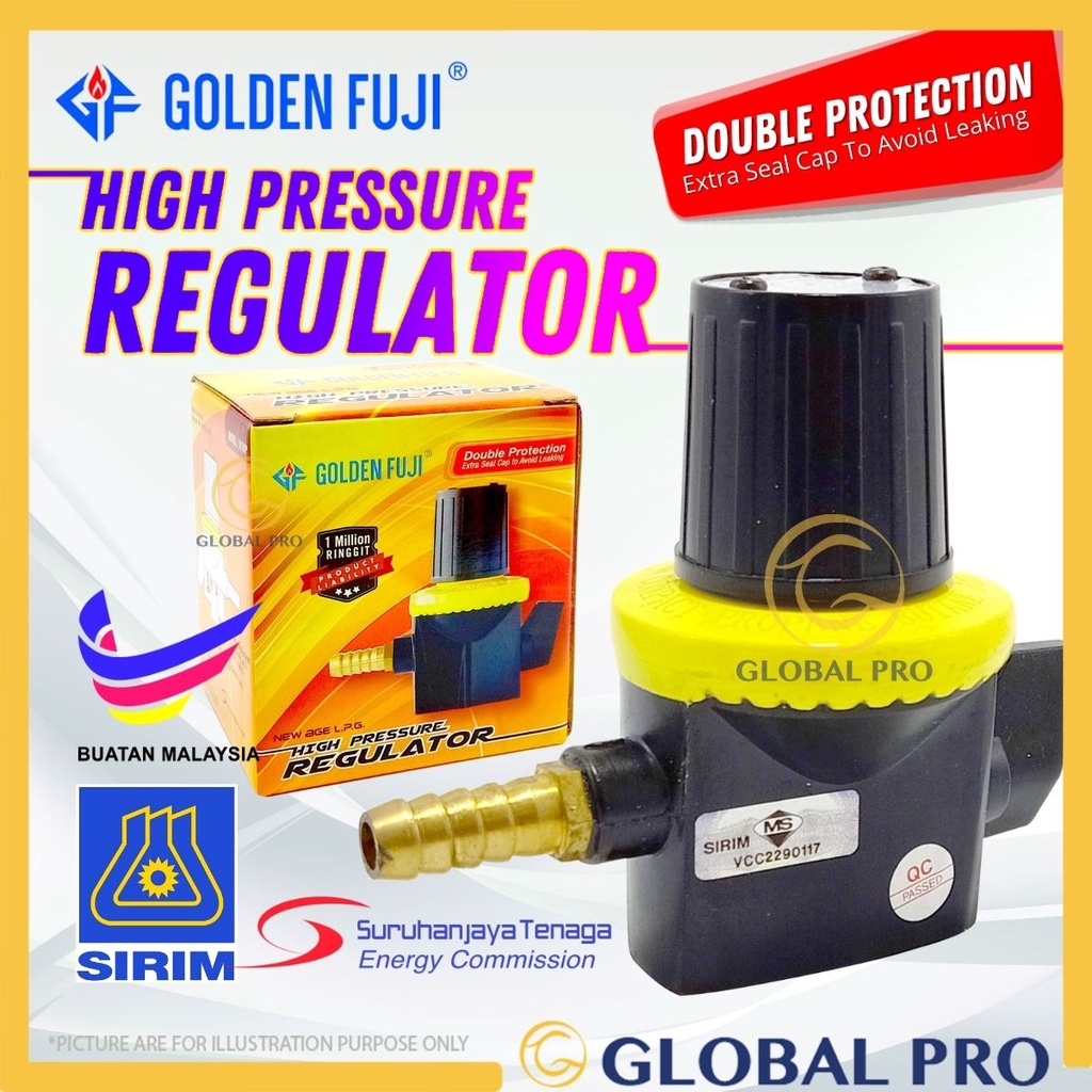 Golden Fuji 181DP HPG High Pressure Gas Regulator (2.0cm) Head Kepala ...