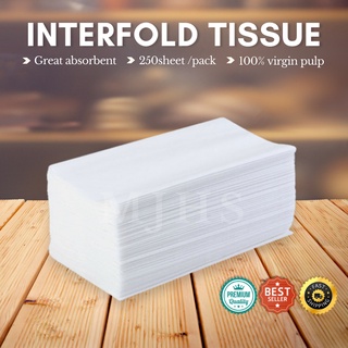 【250pcs】Interfold Hand Towel Tissue Paper Towel Kitchen Towel Tissu ...